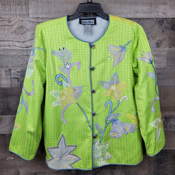 indigo moon | Jackets & Coats | Indigo Moon Vintage Embroidered Stich ...